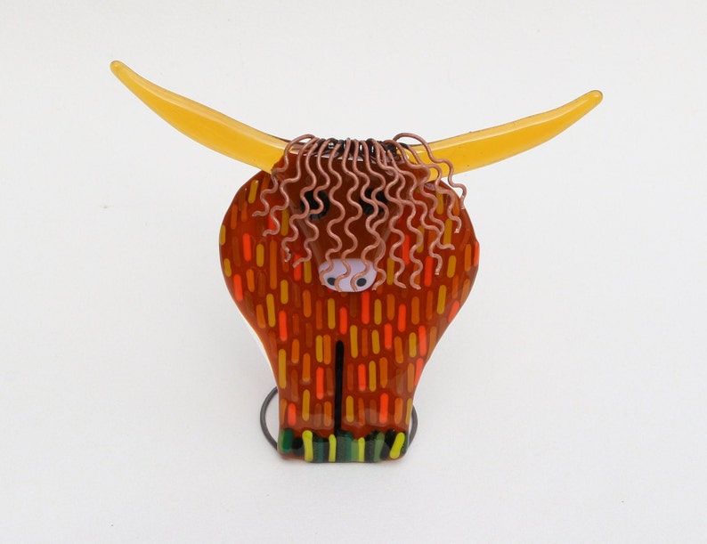 Glass Highland Cow - Etsy