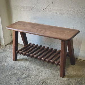 Stroll Bench Solid Wood Entryway Seat With Shoe Rack, Entry Chair ...