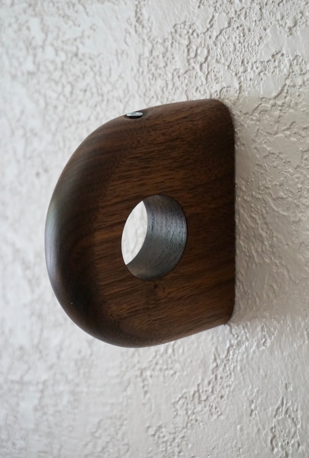 Minimal WALNUT Curtain Rod Bracket, Non-toxic Finish, Modern Curtain ...
