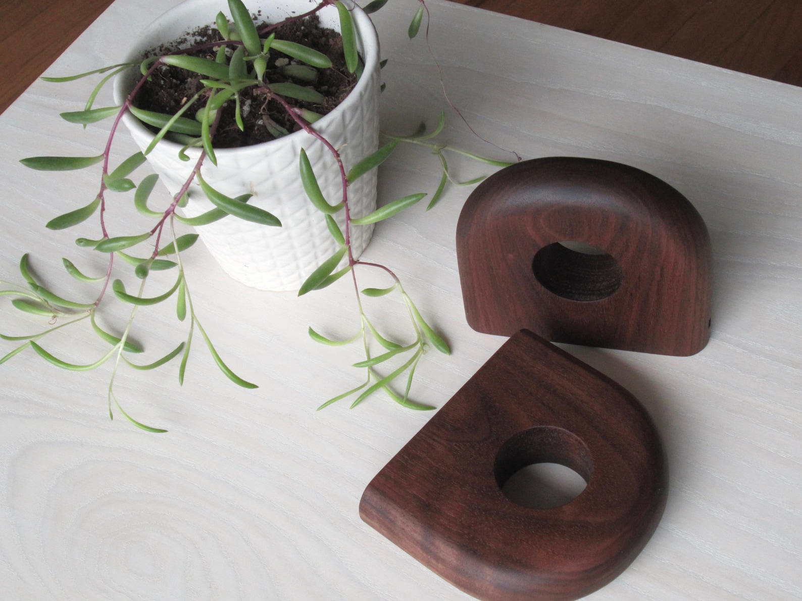 Minimal Handmade Wood Curtain Rod Bracket. Modern Wall Hanging - Etsy