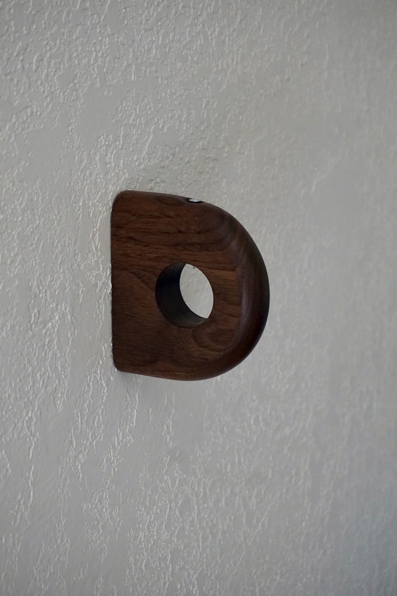 Minimal WALNUT Curtain Rod Bracket Non-toxic Finish Modern - Etsy
