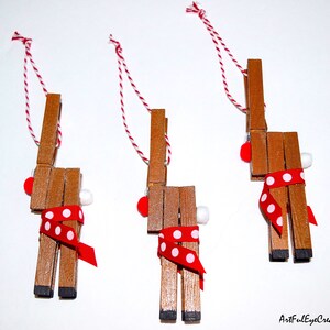 Rudolph Red-nosed Reindeer Clothespin Ornament - Etsy
