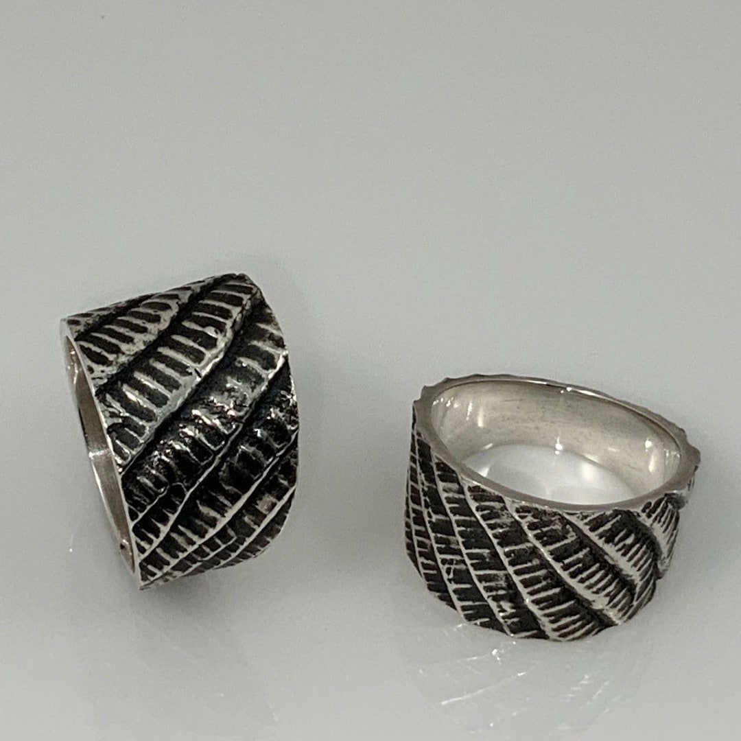 Sterling Silver Wide Band “woven Net “ Pattern. - Etsy
