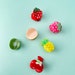 SET Mini Fruit Acetate Hair Clip, Cherry Pineapple Strawberry Kiwi Claw ...