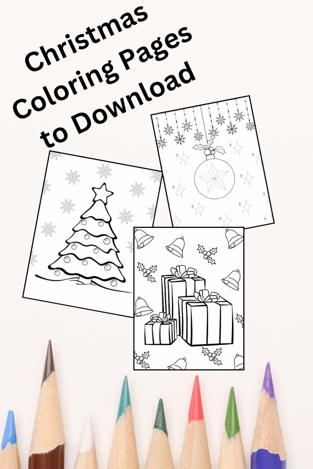 Christmas Coloring Page Digital - Etsy