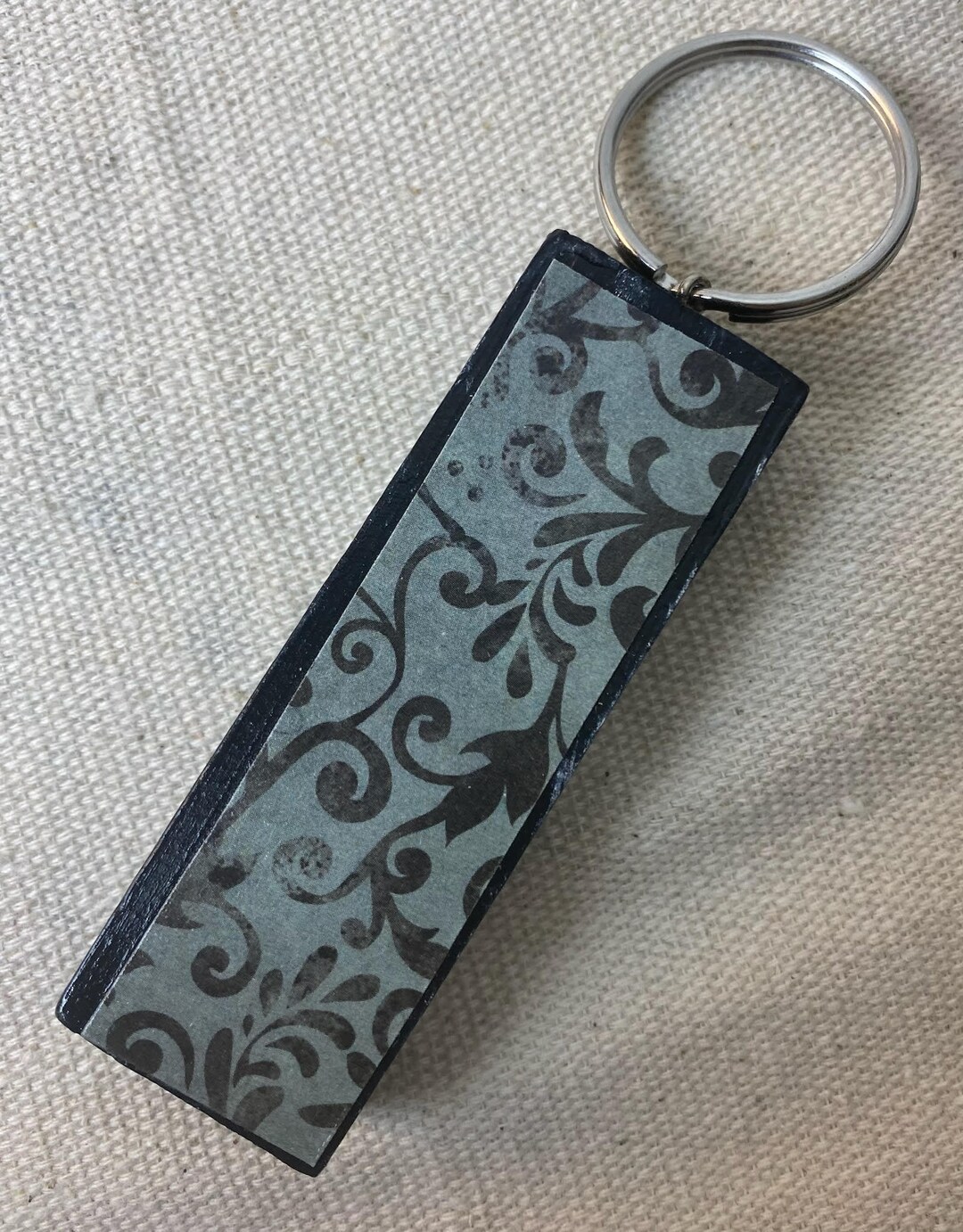 Jenga Block Key Chains - Floral Swirls - Etsy