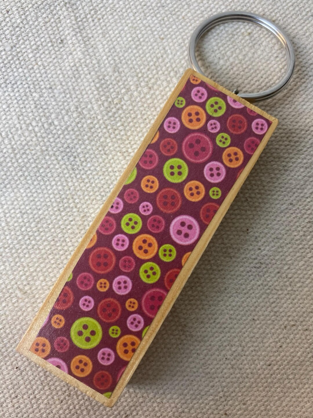 Jenga Block Key Chain - Buttons - Etsy