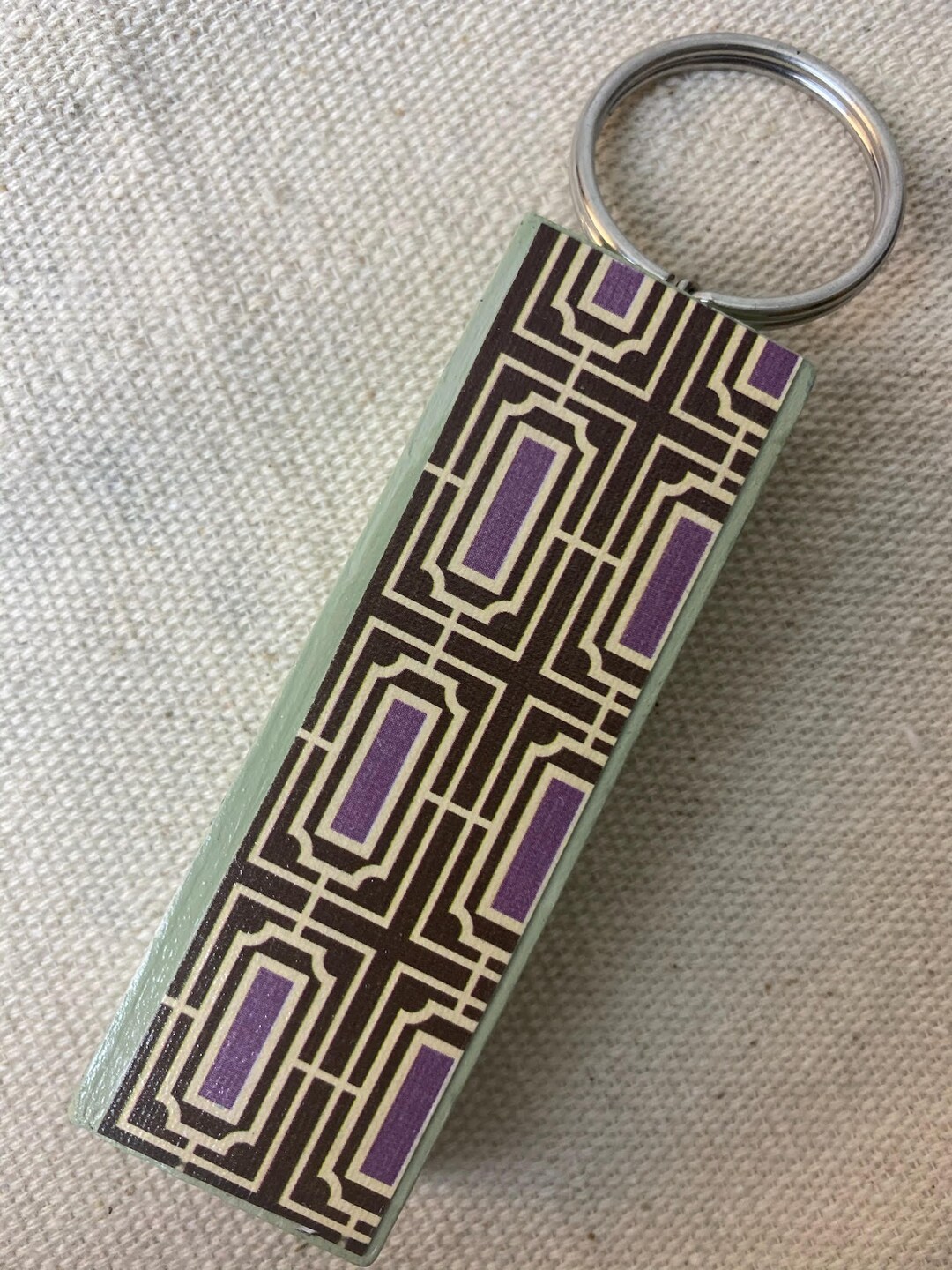 Jenga Blocks Key Chains - Purple Rectangles - Etsy