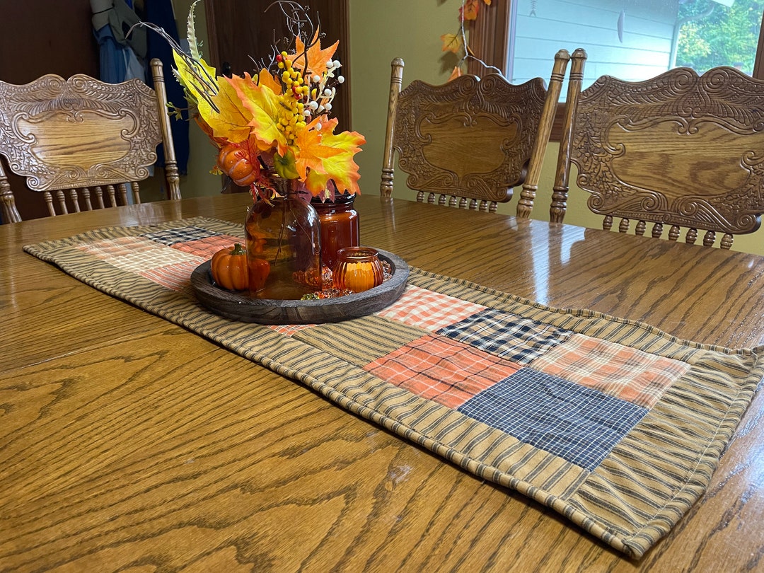 Primitive Homespun Fall Table Runners--variation 1 - Etsy
