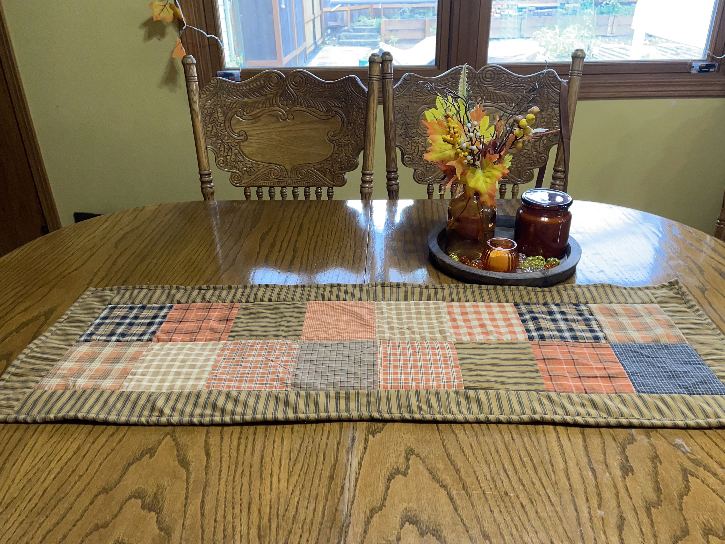 Primitive Homespun Fall Table Runners--variation 1 - Etsy