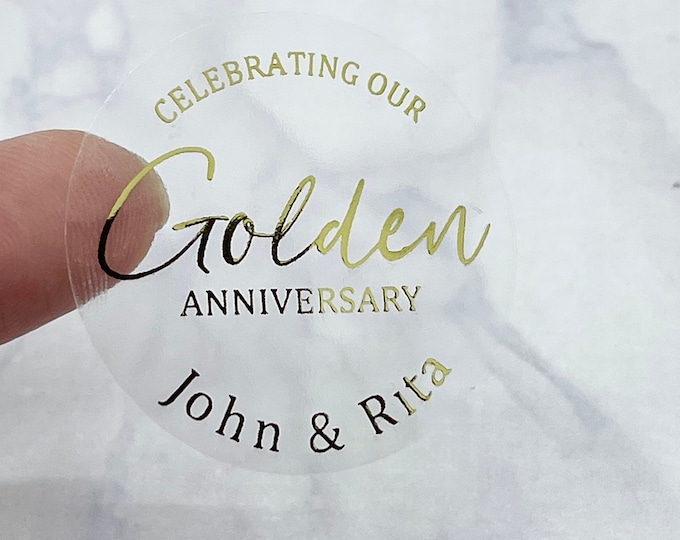 50th Golden Anniversary Stickers, 50th Anniversary Stickers ...