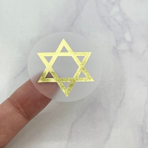 Star of David Stickers, Jewish Star Stickers, Foiled Jewish Stars ...