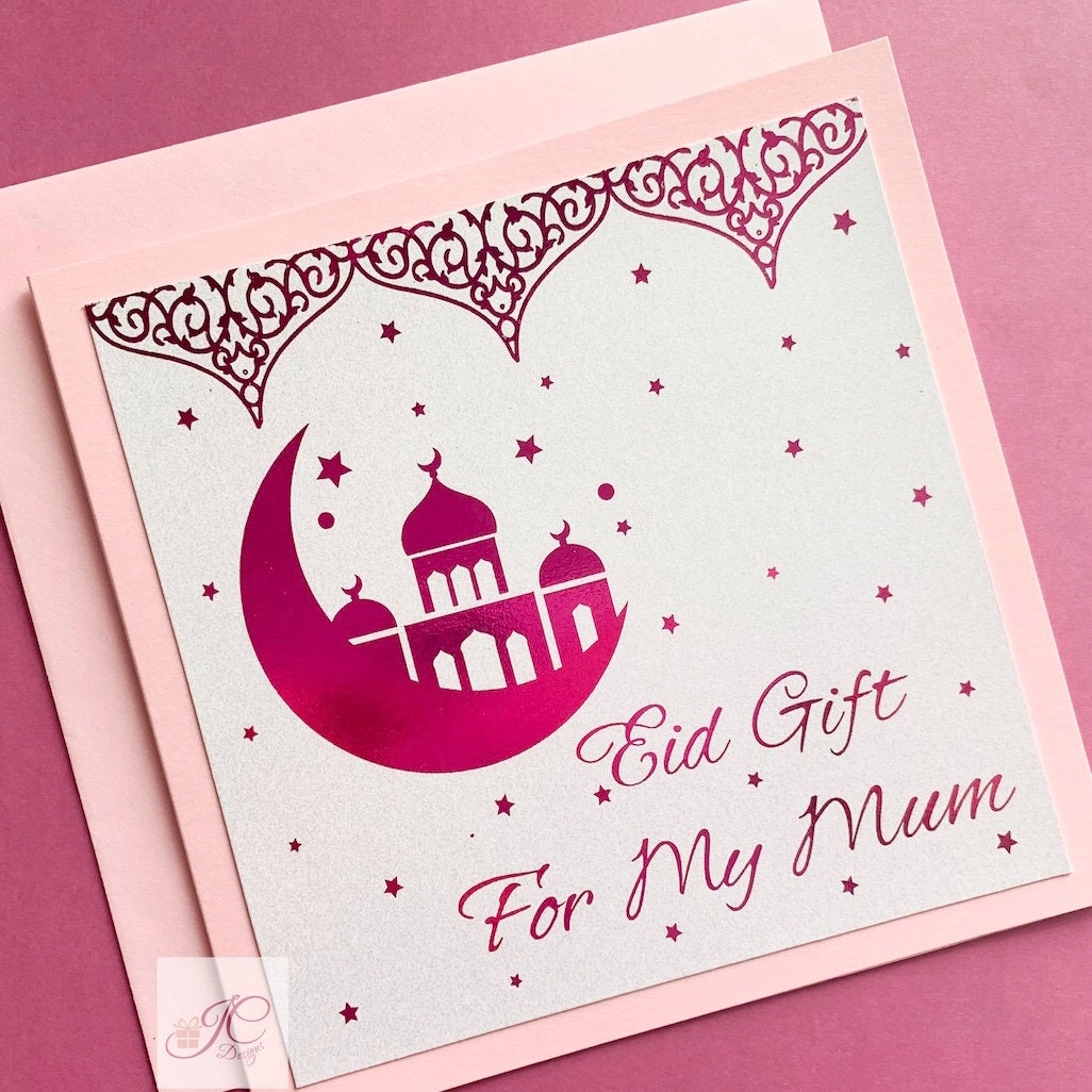 Luxury Mosque Eid Card Moon and Mosque Eid Card Mosque Eid | Etsy