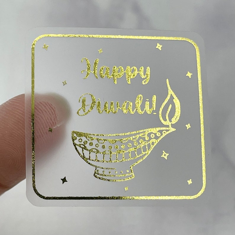 Diwali Stickers, Foiled Diwali Stickers, Happy Diwali Stickers - Etsy