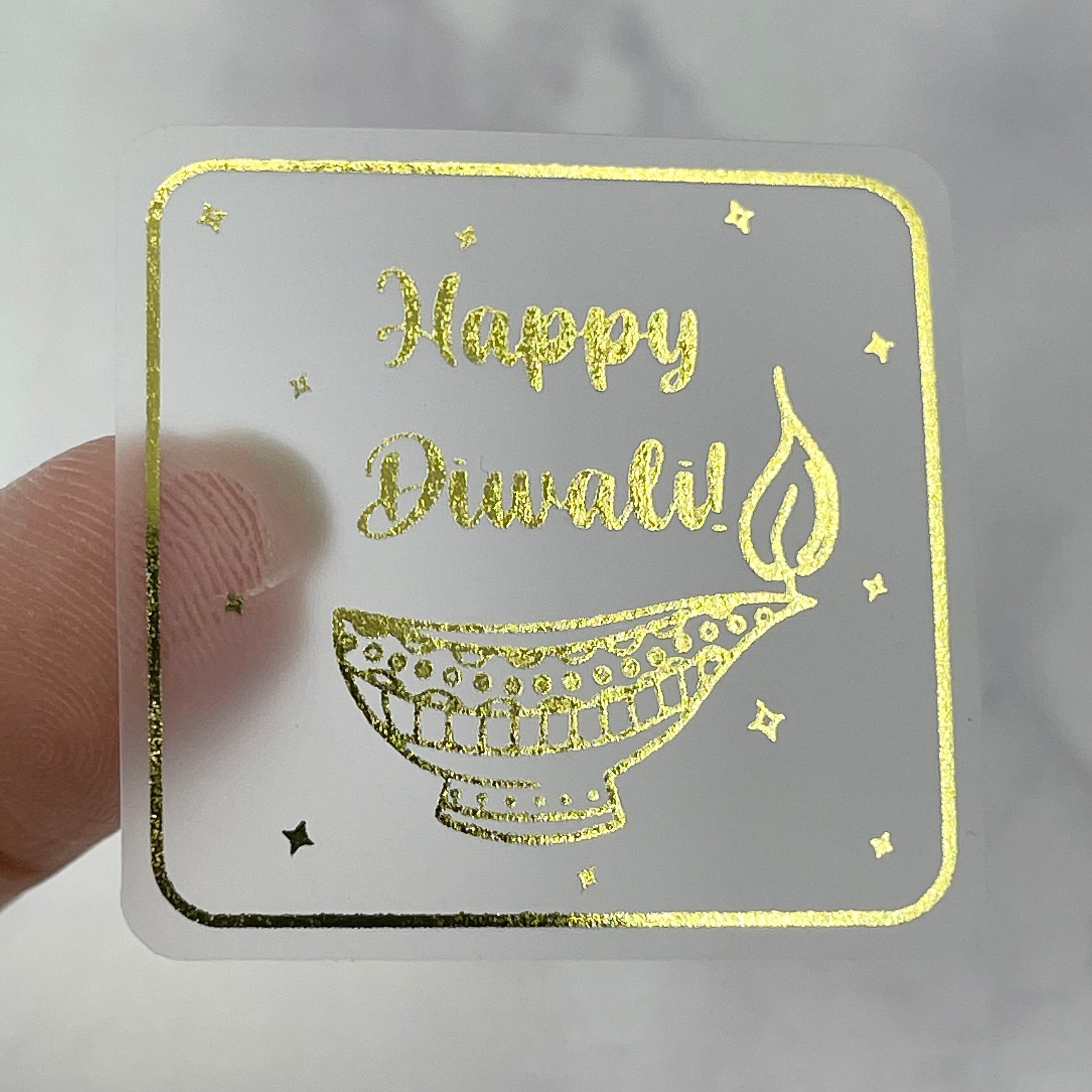 Diwali Stickers, Foiled Diwali Stickers, Happy Diwali Stickers - Etsy