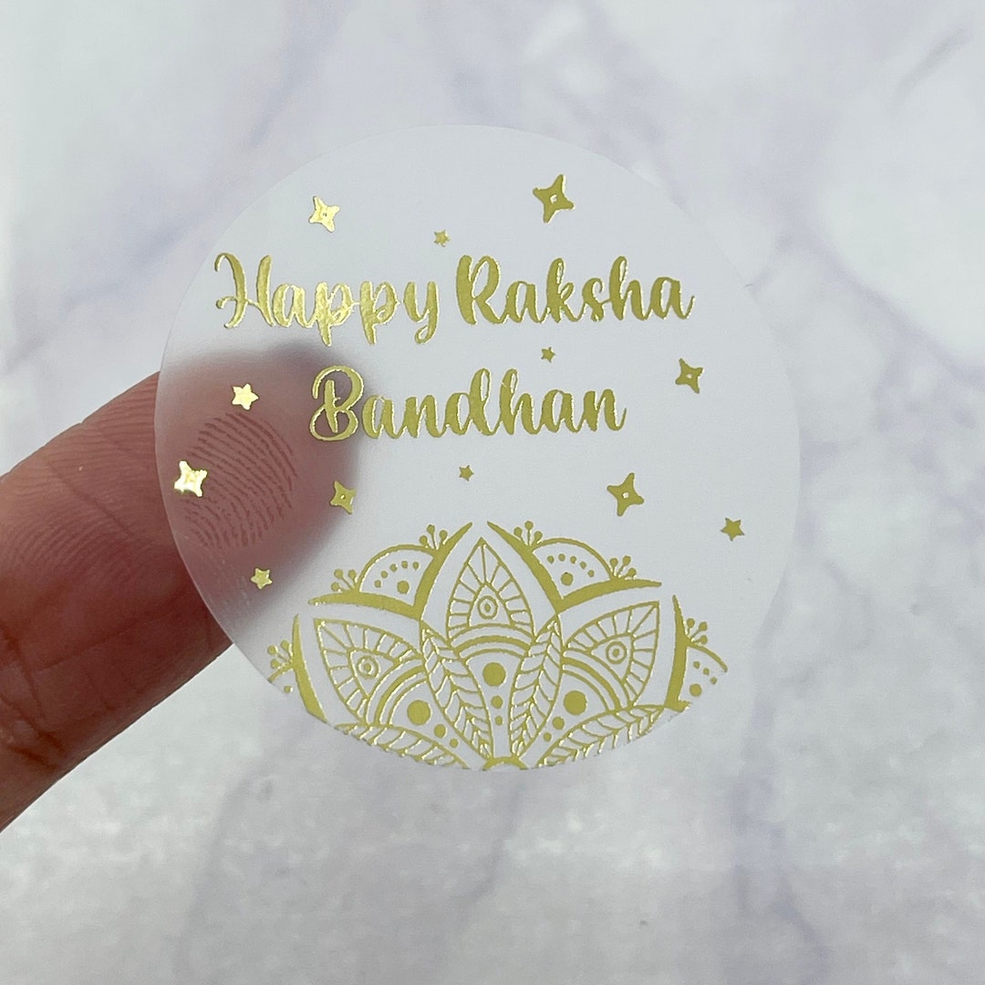Happy Raksha Bandhan Stickers, Mandala Rakhi Stickers, Happy Rakhi ...