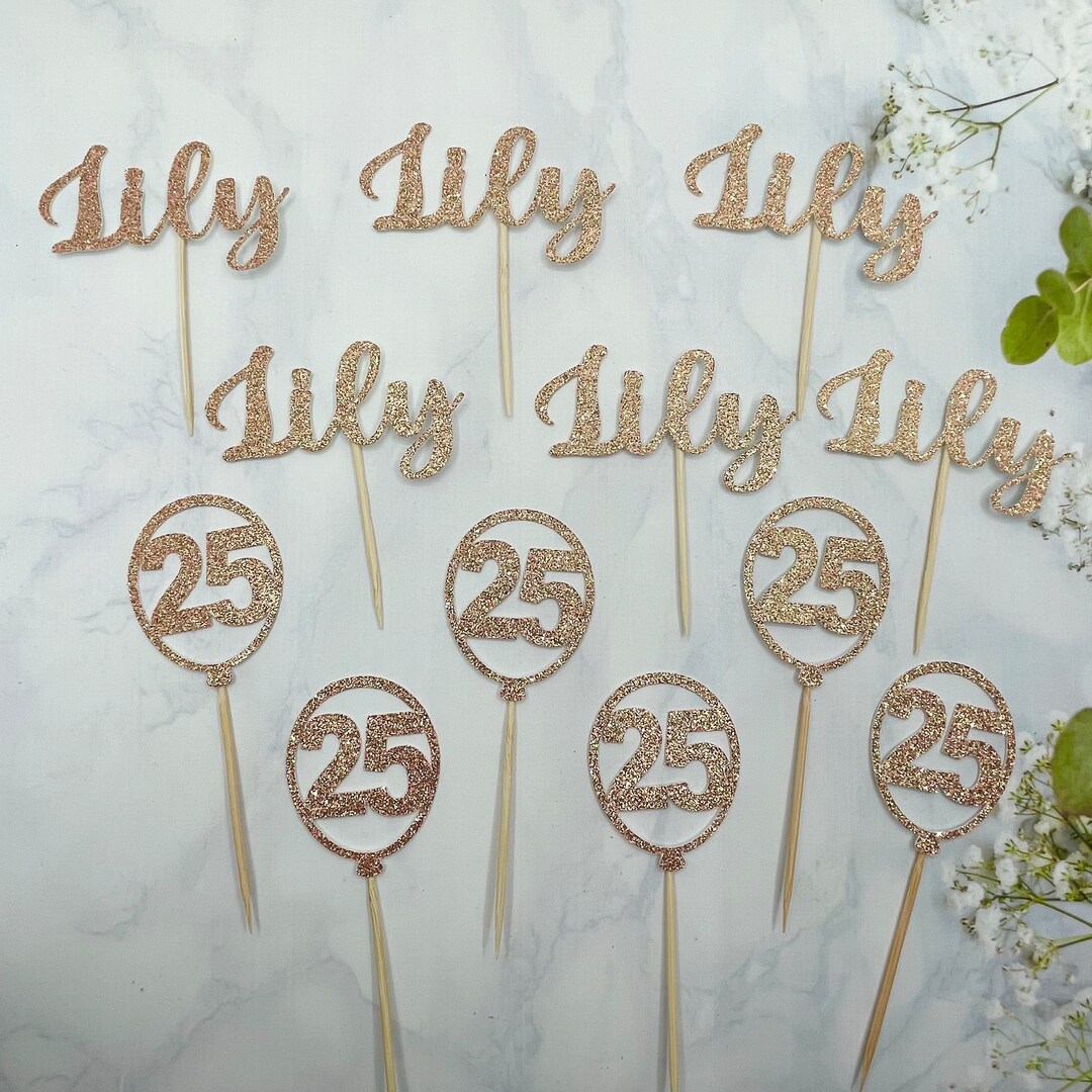 Age Cupcake Toppers, Birthday Toppers, Balloon Cupcake Toppers, Age ...