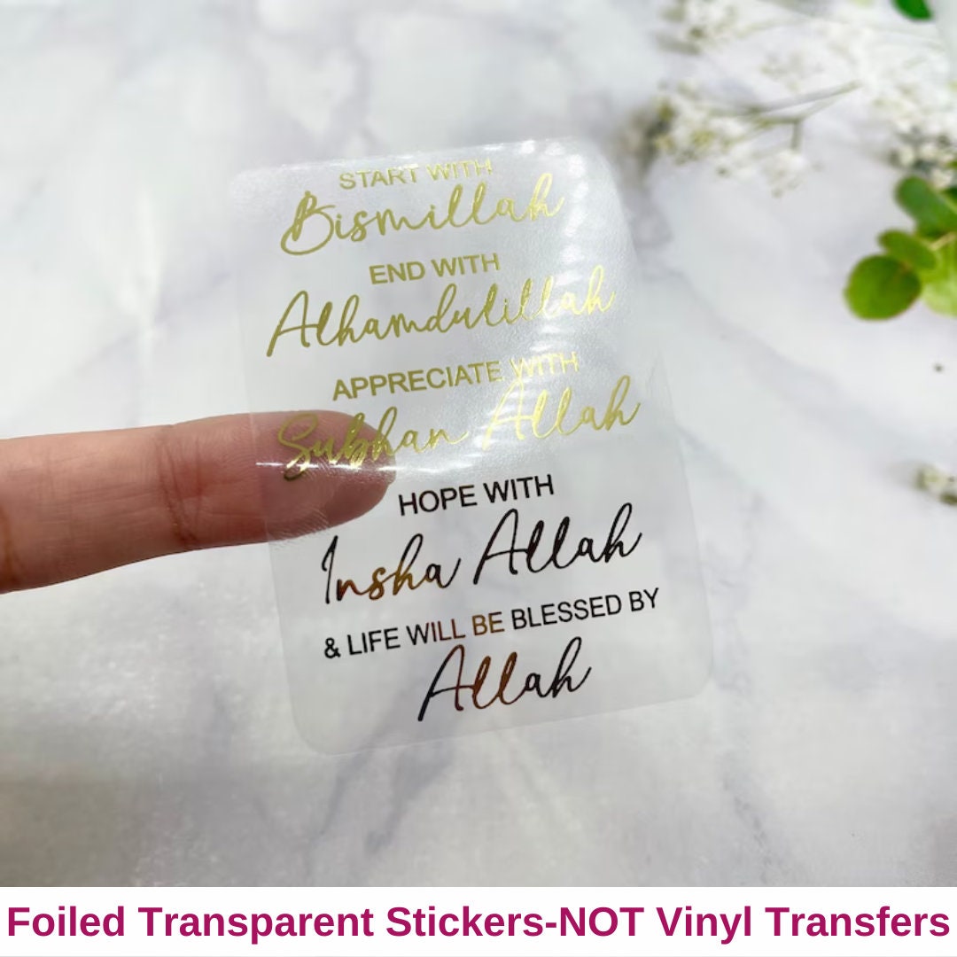 Start With Bismillah Stickers, End With Alhamdulillah Stickers ...