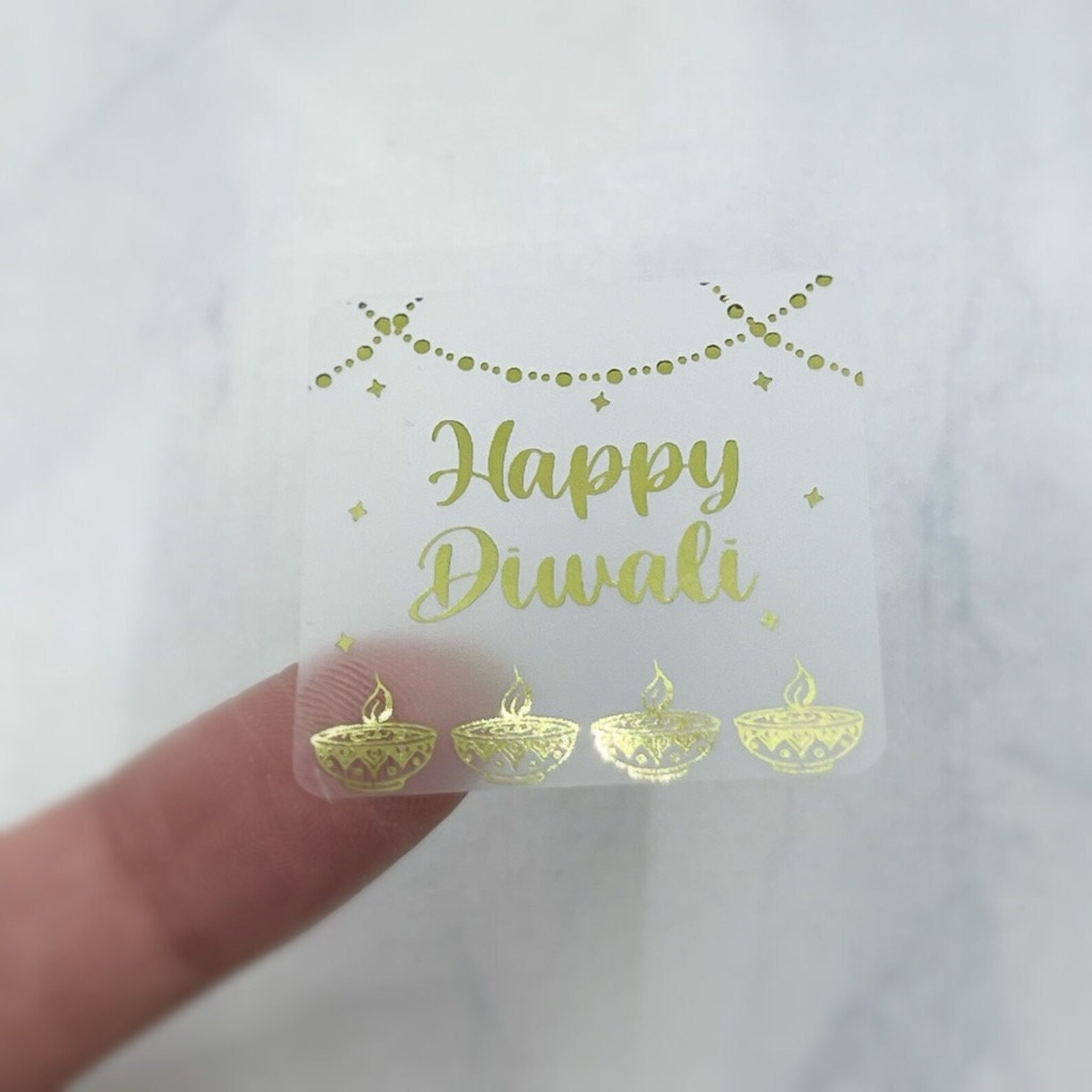 Stunning Diwali Stickers, Personalised Foiled Diwali Gift Stickers ...