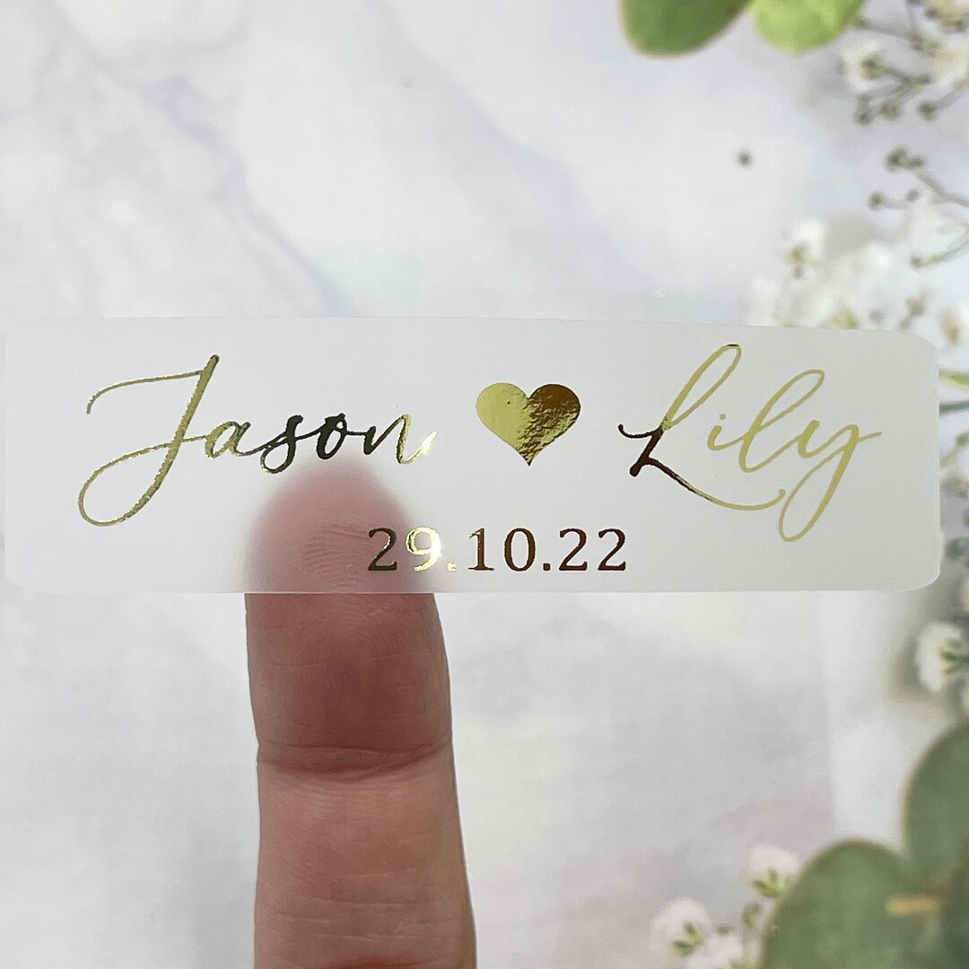 Personalised Rectangle Wedding Stickers, Wedding Favour Stickers - Etsy