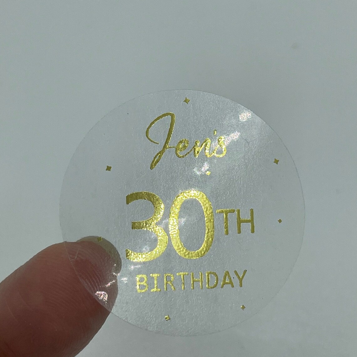 30th Birthday Stickers Personalised Foiled 30th Birthday | Etsy