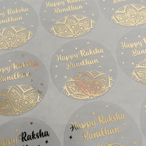 Happy Raksha Bandhan Stickers, Mandala Rakhi Stickers, Happy Rakhi ...