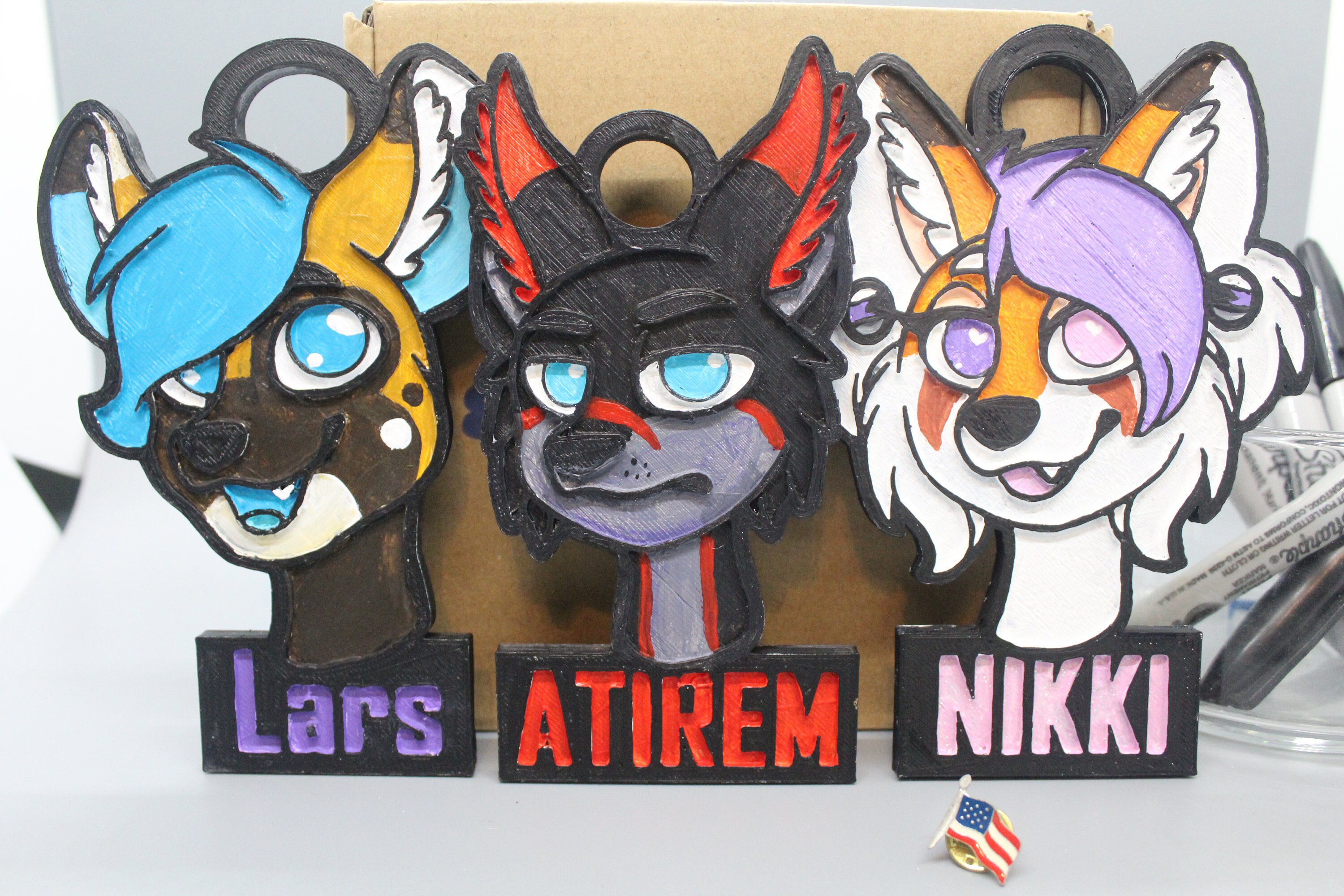 Custom 3D-Printed Furry Badges / Comic-Con Badges | Etsy