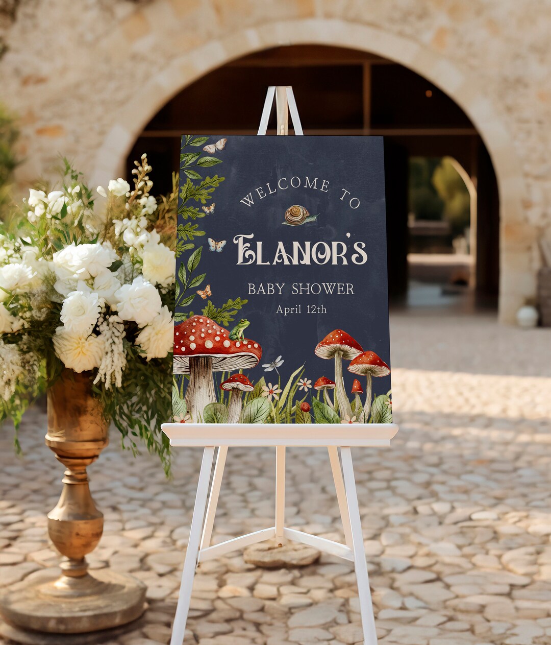 Forest Mushroom Baby Shower Welcome Sign | Magical Enchanted Baby ...