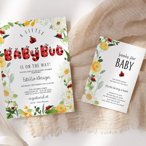 Ladybug Baby Shower Invitation | A Little Lady Baby Shower Invite ...