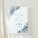 Something Blue Bridal Shower Printable Easel Sign | Blue Hydrangea ...