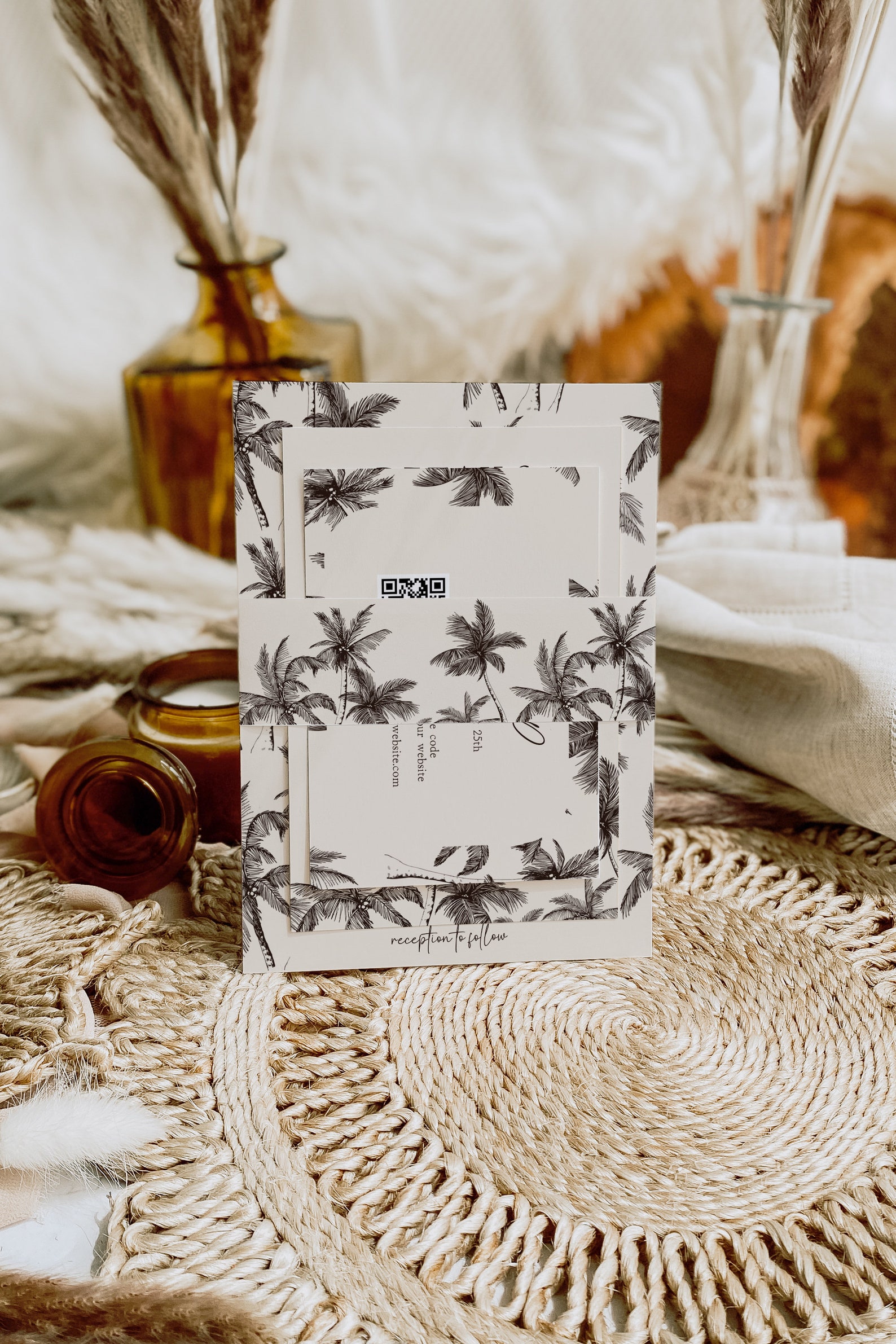 Destination Wedding Invitation | Tropical Wedding Invitation Template ...