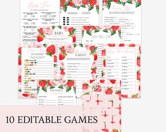 Editable Sunshine Baby Shower Game Bundle | Game Set | Self Edit ...