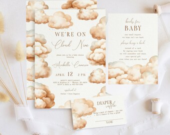 On Cloud 9 Baby Shower Invitation - Etsy