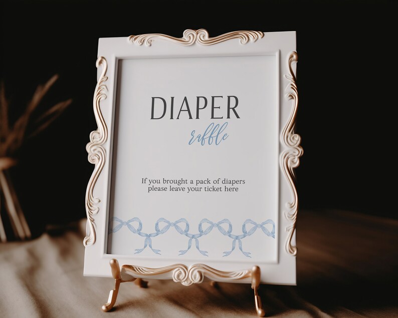 Editable Baby Blue Boy Baby Shower Sign Set | Gingham Classic Baby ...