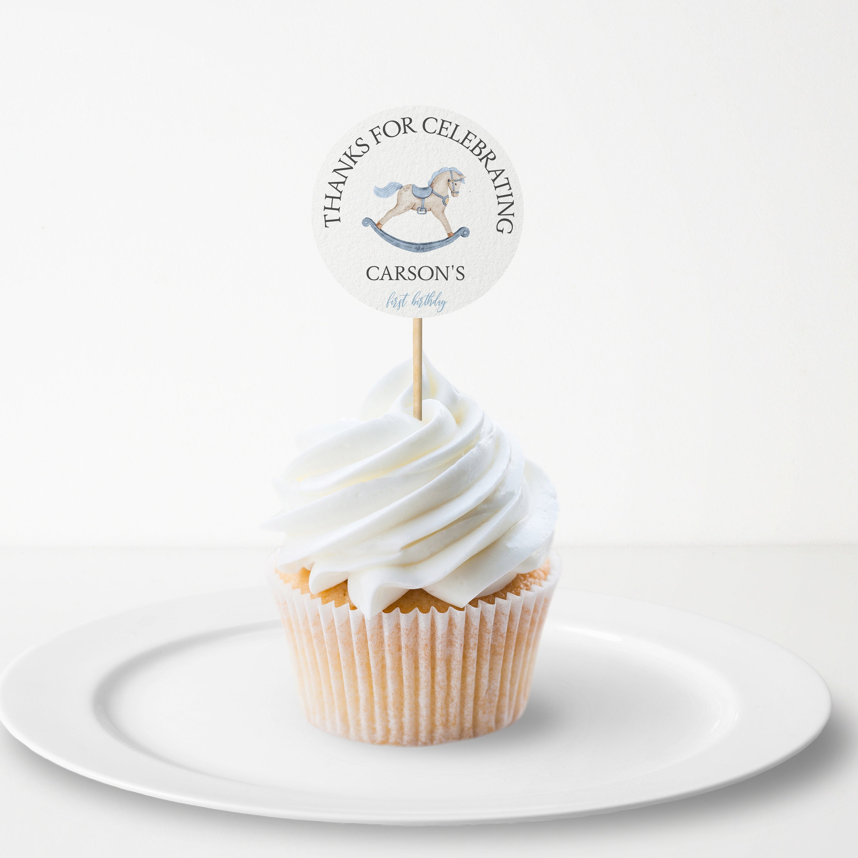 Editable Baby Blue Gingham Birthday Bundle Traditional Kids Birthday ...