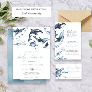Editable Nautical Ocean Baby Shower Banner | Under the Sea Baby Shower ...