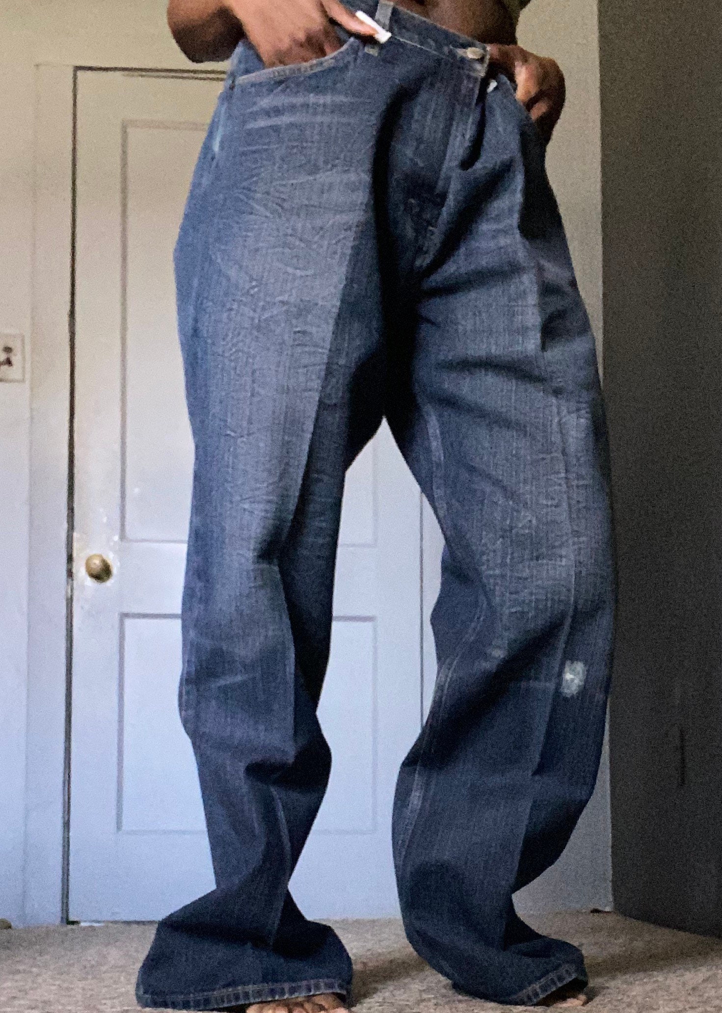 Express Vintage Precision Fit Jeans Straight Leg Faded Heavy Starch ...