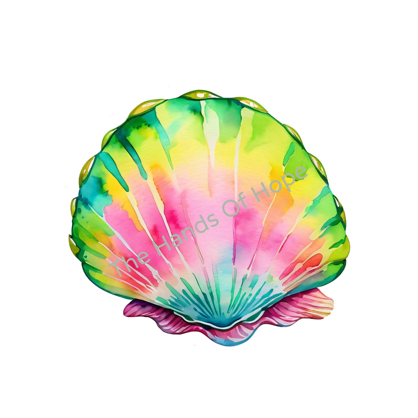 Watercolor Clam Shell – Digital Download - Etsy