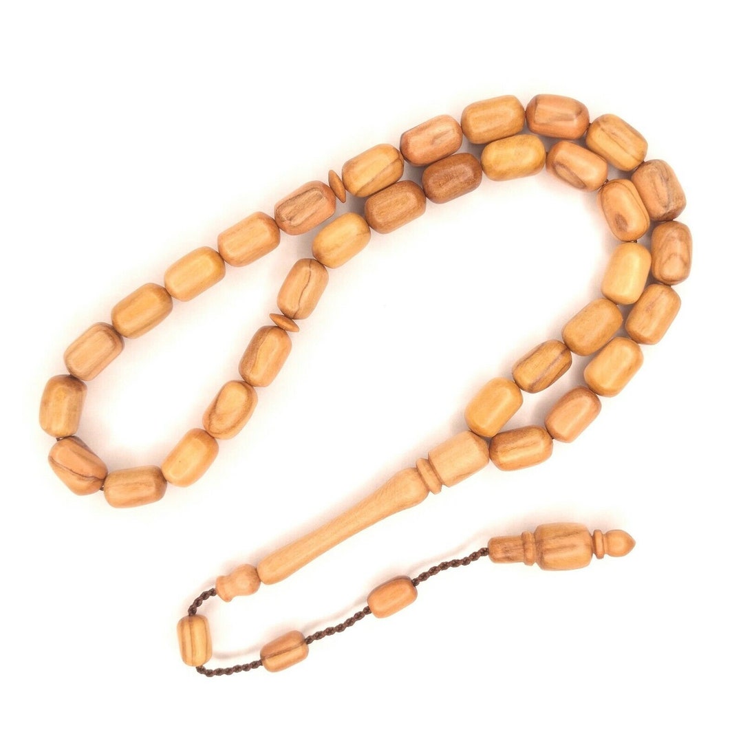 Turkish Olive Wood Prayer Beads Tasbih Zeytin Agac Tesbih Worry Misbaha ...