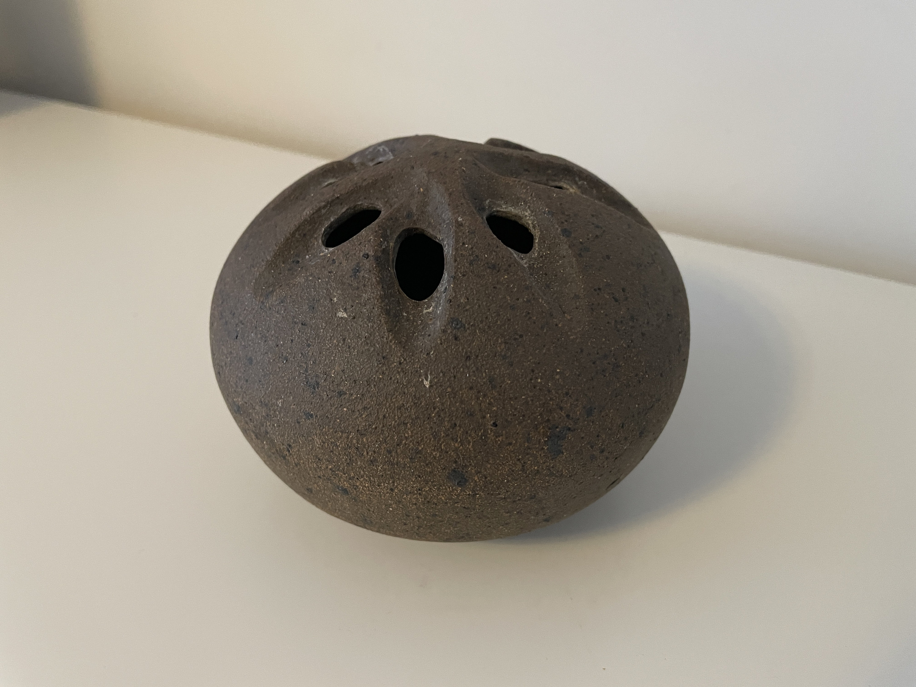 Robert Meinhardt Modernist Ikebana Stoneware Orb Vase With Multiple ...