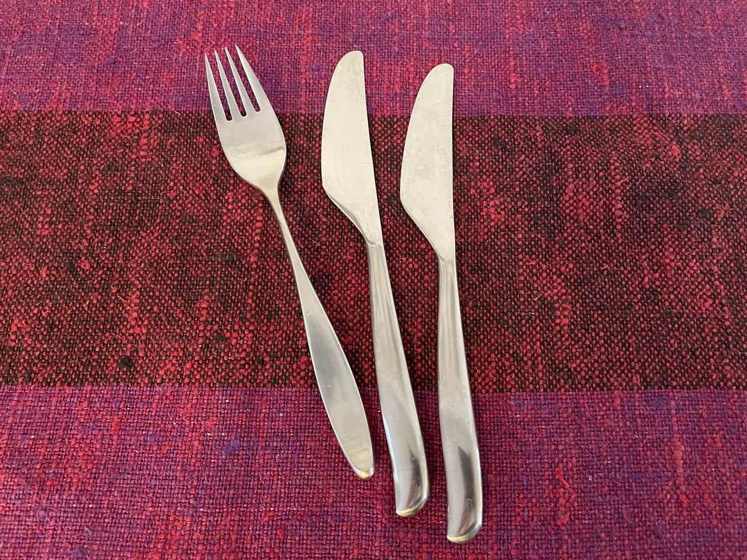 Lauffer 'DESIGN 2' Satin Stainless, Japan 1 Fork + 2 Knives / 1963-1996 ...