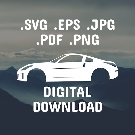 Silueta Nissan 350z . Svg. Eps. Jpg | Etsy España