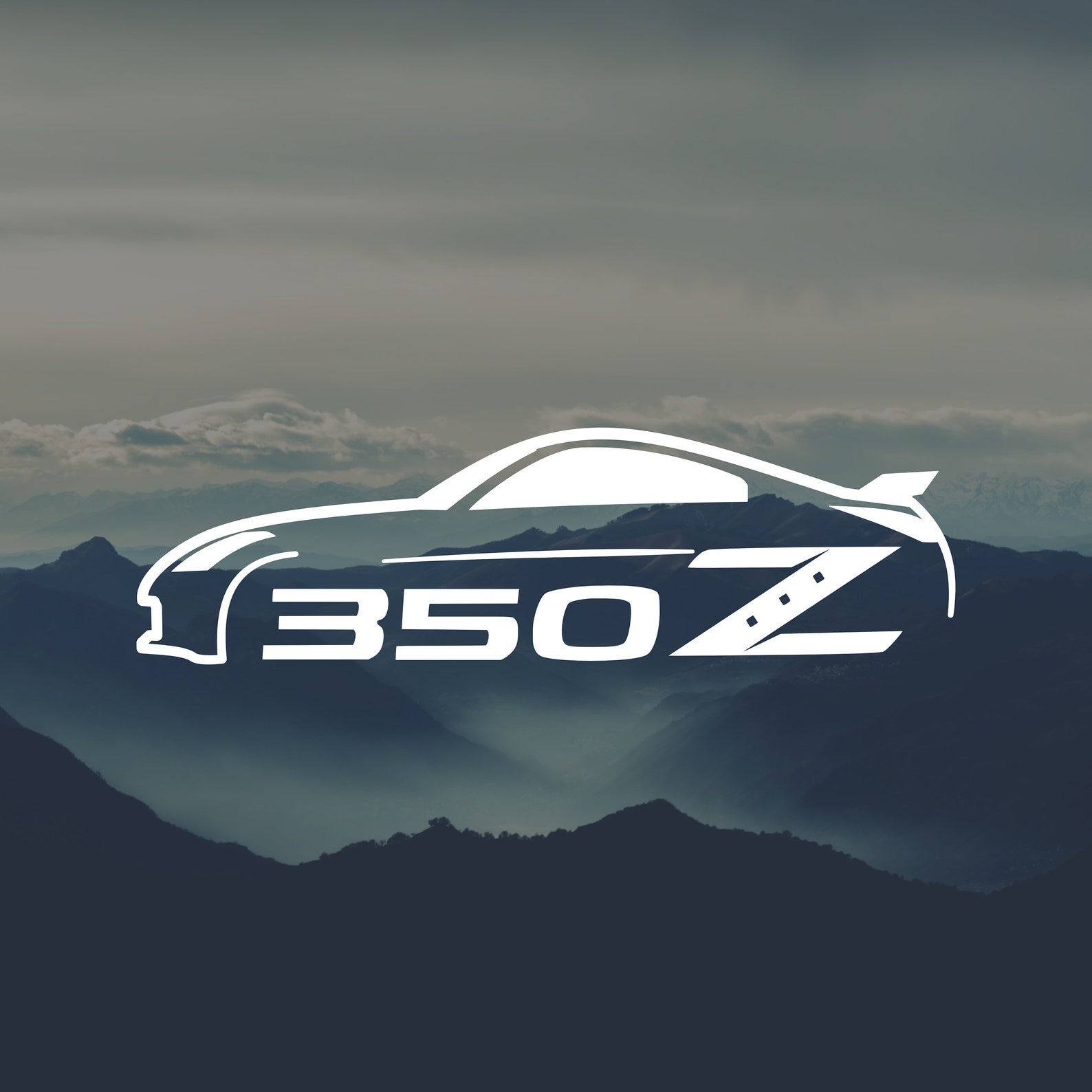 4 Pack Nissan 350z Silhouette Vinyl Decal Stickers | Etsy