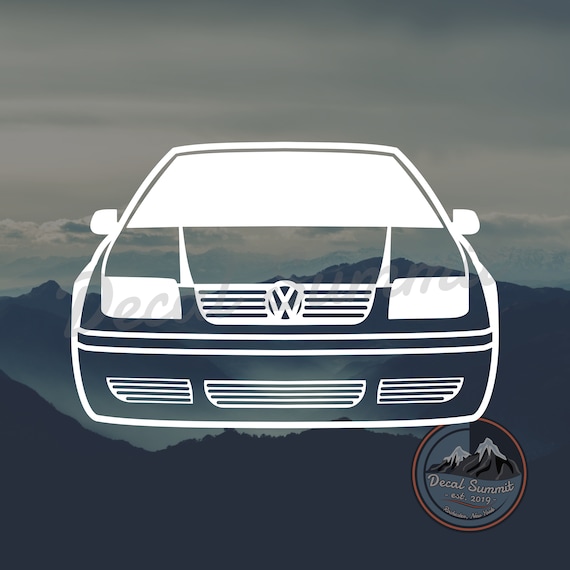 2 Pack VW Jetta MK4 Front Silhouette Vinyl Decal Stickers | Etsy