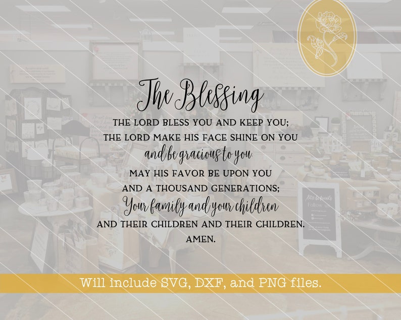 SVG FILES the Family Blessing Scripture Svg Bible Verse - Etsy