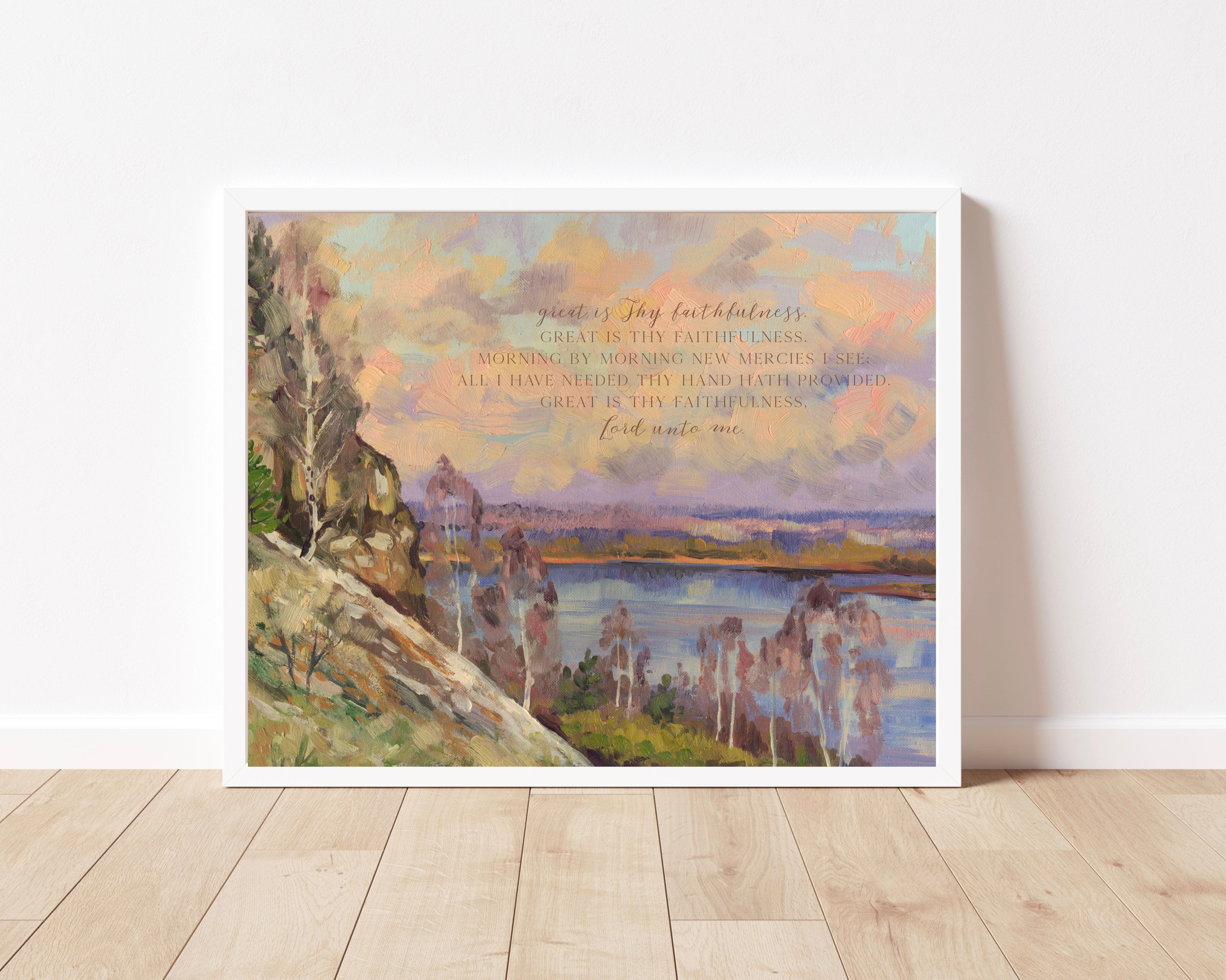 Great is Thy Faithfulness Hymn Wall Art Printable, Landscape Printable ...