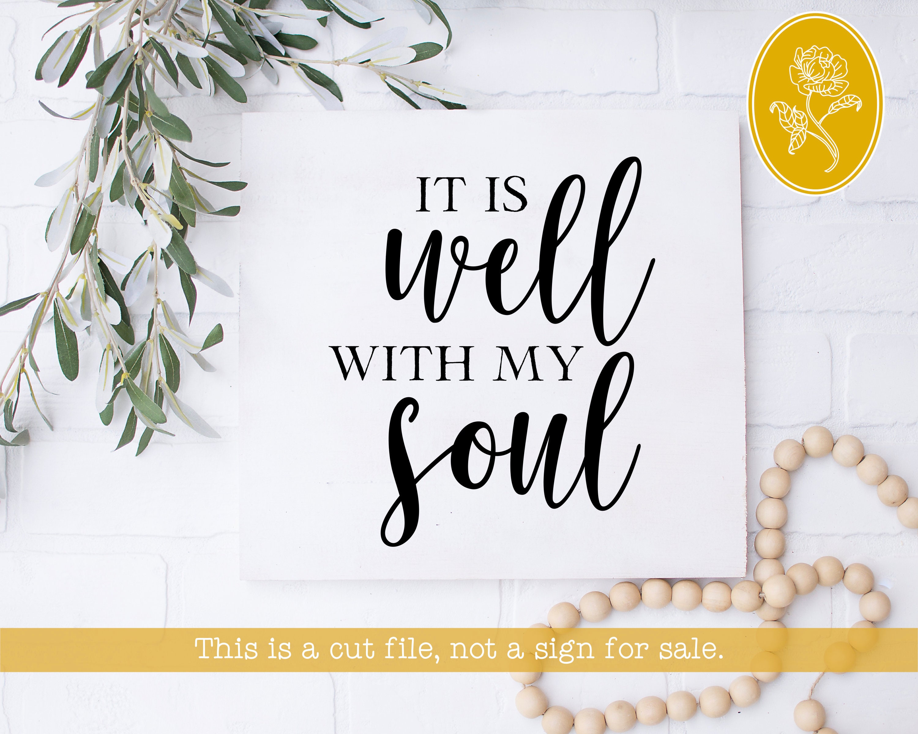 SVG FILES It is Well Christian SVG Inspirational svg Faith | Etsy