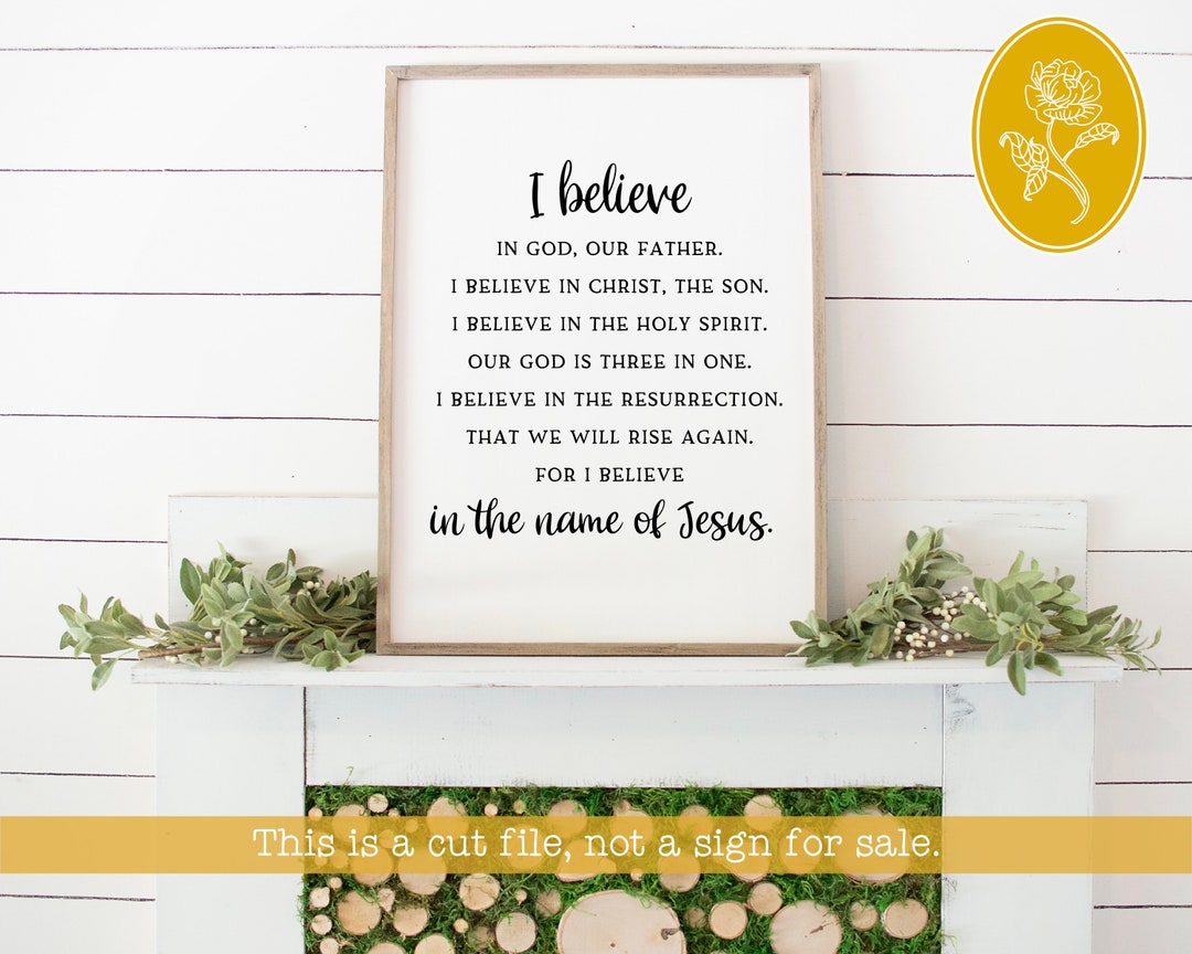SVG FILES, Apostles Creed, Scripture Svg, Bible Verse Svg, Christian ...