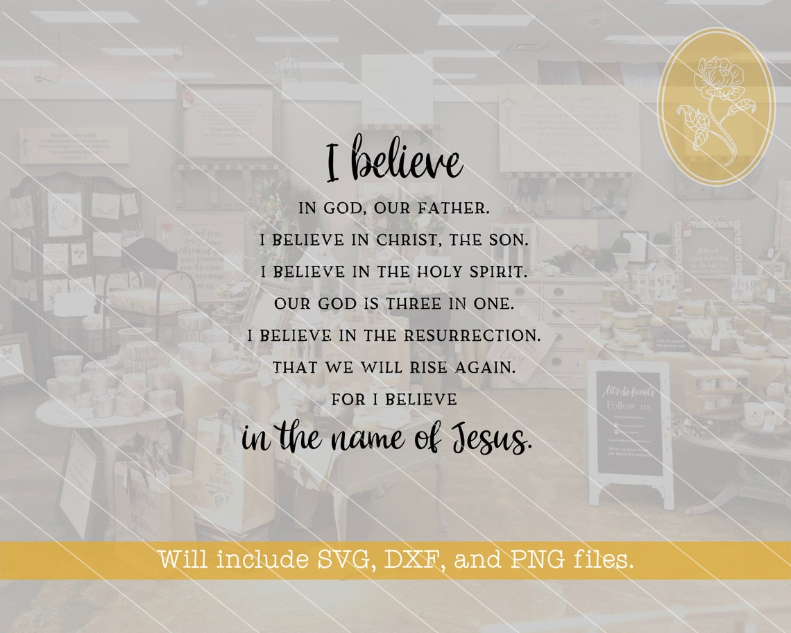 SVG FILES, Apostles Creed, Scripture Svg, Bible Verse Svg, Christian ...