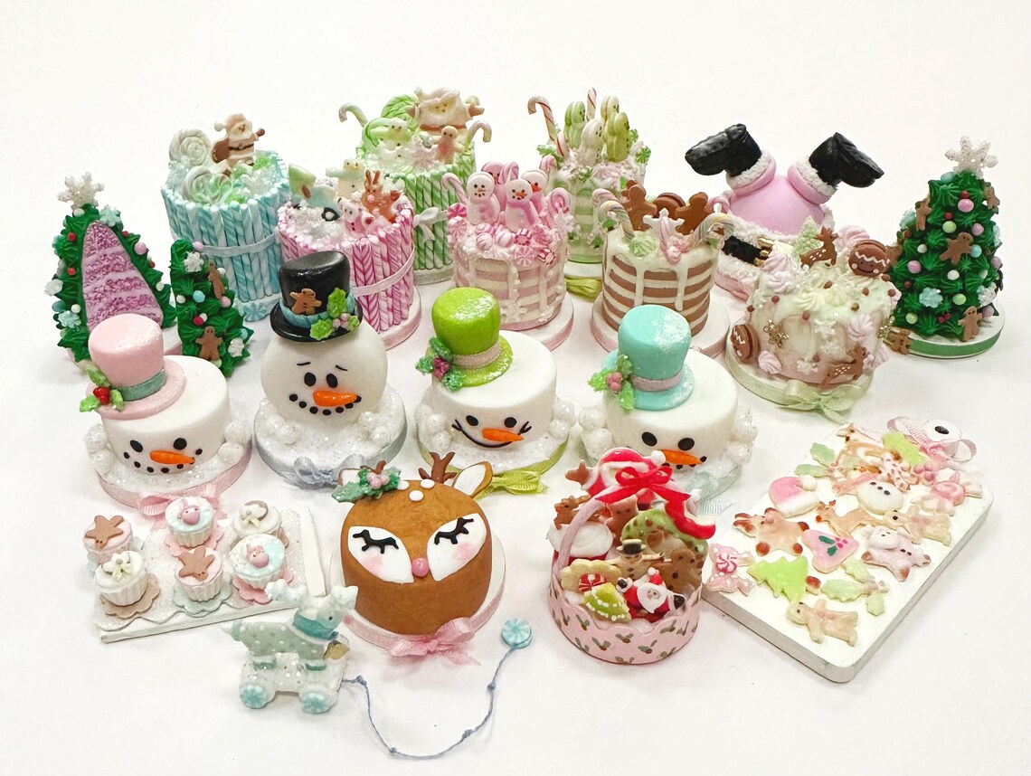 MADE TO ORDER Loaded Pink Snowman Macaron and Candies Stripy Layer Drip ...
